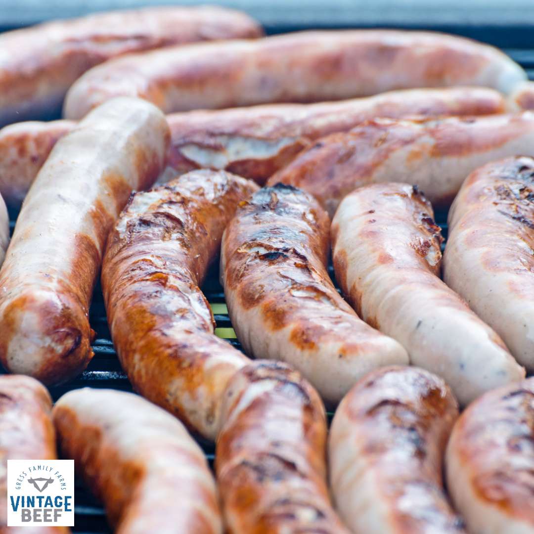 Vintage Beef by Gress Family Farms Beef Bratwursts