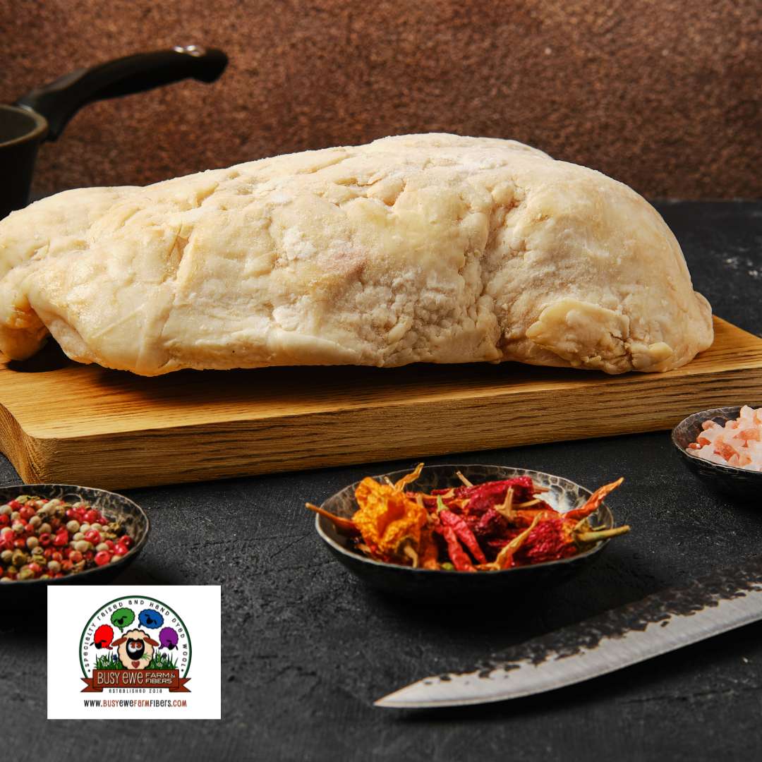 Busy Ewe Farm Lamb Fat, Ground