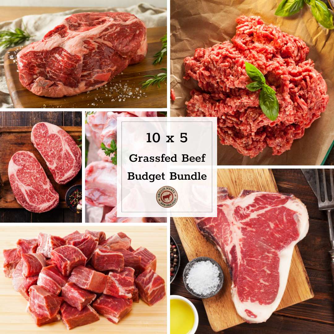 Grillin Meats 10 x 5 Grassfed Beef Budget Bundle
