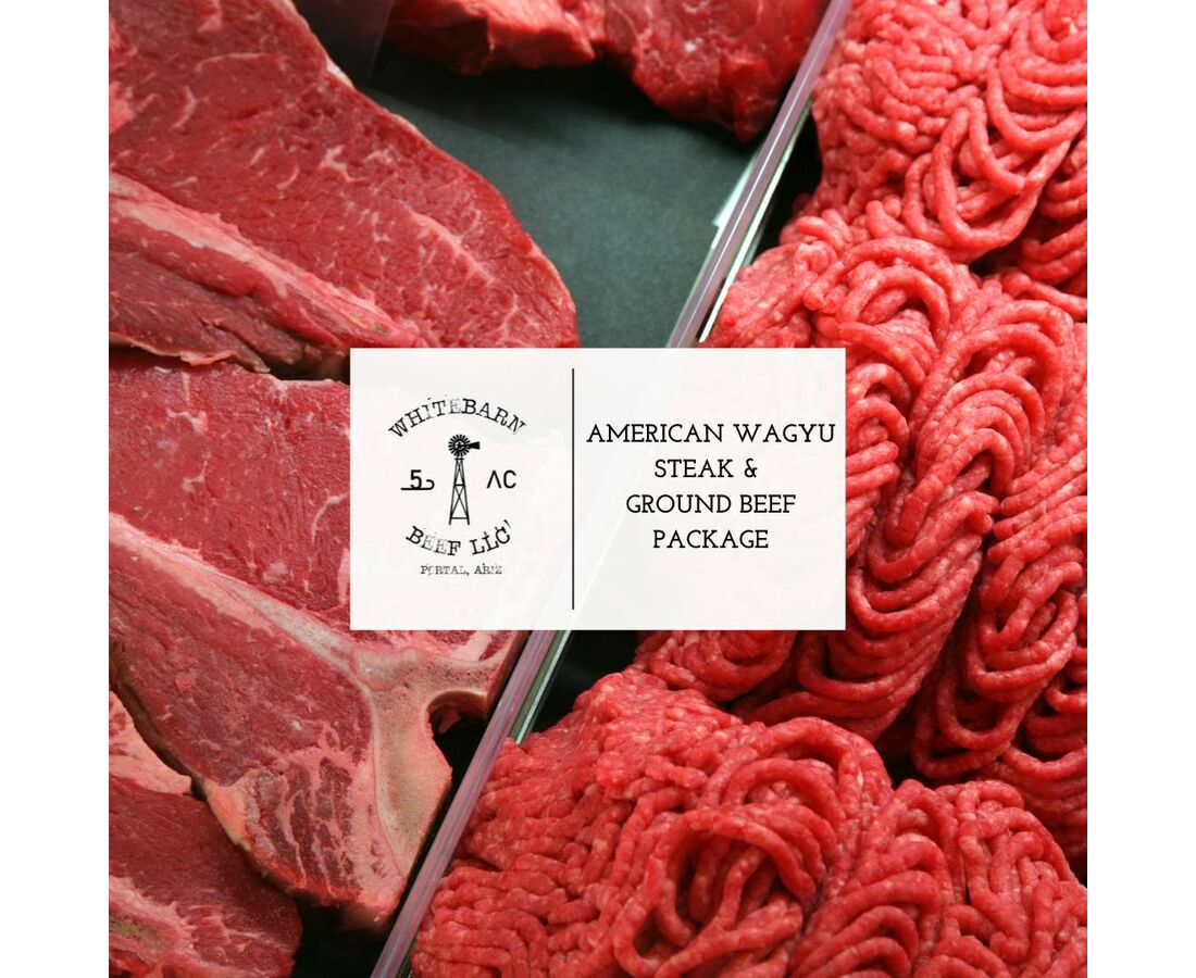 WhiteBarn Beef American Wagyu Steak & Ground Beef Package